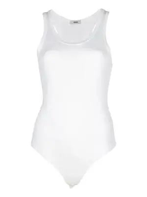 AGOLDE Maria Ribbed Bodysuit - White