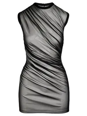 IOANA CIOLACU Swirl Ruched Mini Dress - Black