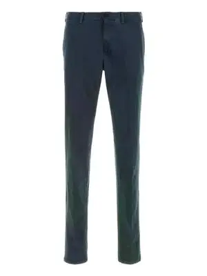 PT TORINO Chinos With Belt Loops And Button Fastening - Blue