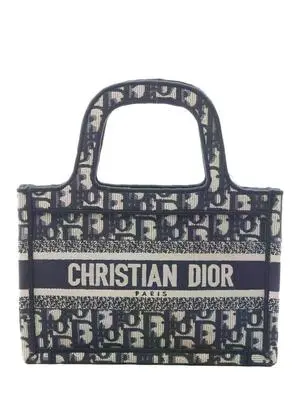 DIOR 2000s Mini Book Tote Embroidered Tote Bag