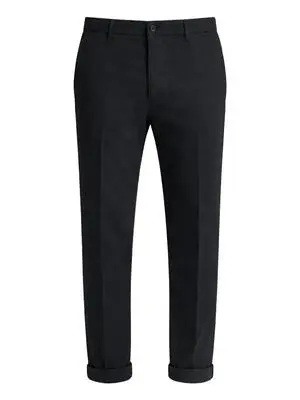 Peserico Pressed-crease Cotton Trousers - Blue