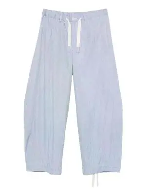 Sacai Striped Drawstring-waist Trousers - Blue