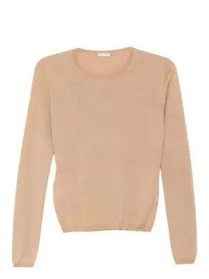 Prada Crew Neck Knitted Top - Neutrals