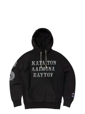 Champion X Aries Graphic-print Hoodie - Black