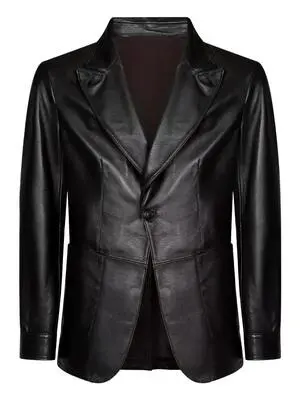 FRANZESE COLLECTION Sal Da Vinci Leather Jacket - Brown