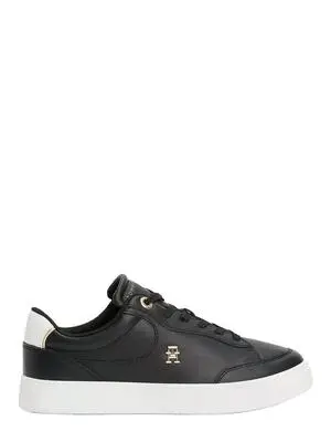 Tommy Hilfiger Logo-plaque Sneakers - Black
