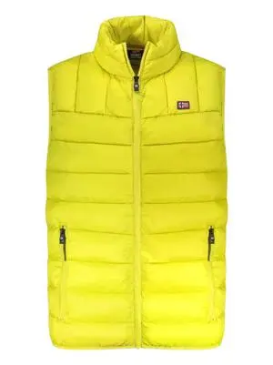 NORWAY 1963 Quilted Zip-up Gilet With Logo Patch - Yellow