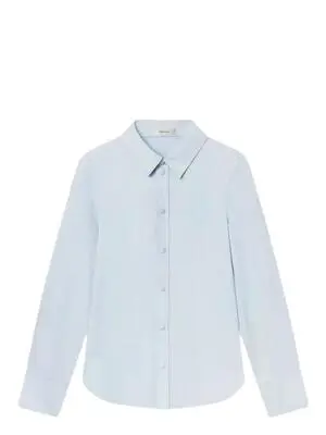 FRAME Suede Long-sleeve Shirt - Blue