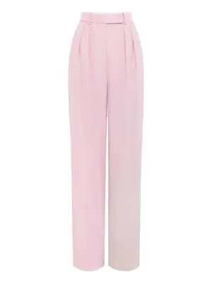 Alex Perry Pleated Straight-leg Trousers - Pink