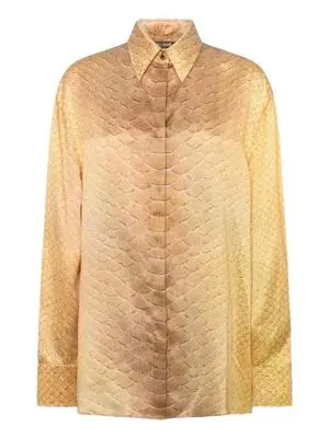 Roberto Cavalli Snake-print Shirt - Neutrals