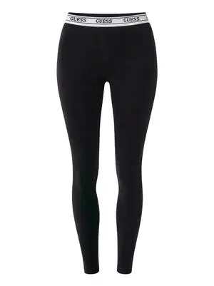 Guess Aline Logo-waistband Leggings - Black