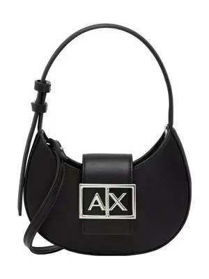 Armani Exchange Logo-plaque Shoulder Bag - Black