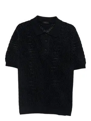 Prada Knitted Polo Shirt - Blue