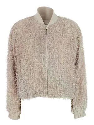 RAME Fringed Zip-up Jacket - Neutrals