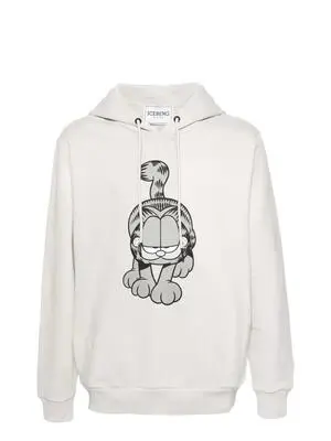 Iceberg Garfield-print Hoodie - Grey