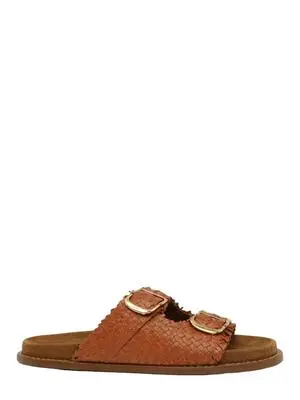 PENNYBLACK Buckle-detail Flat Sandals - Brown