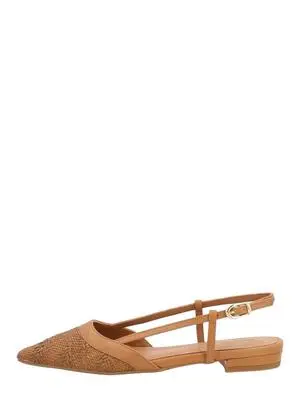 FRAU Herringbone Slingback Pumps - Brown