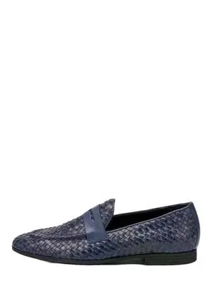 FRAU Woven Penny Loafers - Blue