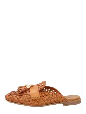 FRAU Tassel Detail Mules - Brown