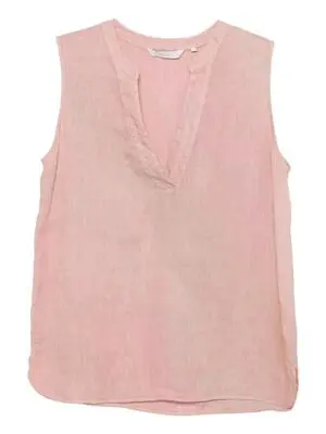 XACUS Sleeveless V-neck Top - Pink