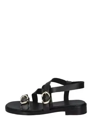 FRAU Multi-strap Leather Sandals - Black