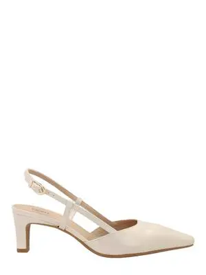 FRAU Semi-polished Leather Slingback Pumps - Neutrals