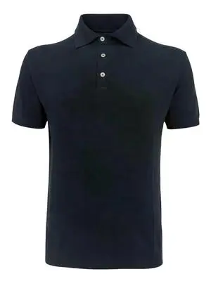 FRANZESE COLLECTION Gossip Ribbed-trim Polo Shirt - Blue