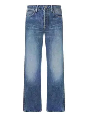 Visvim Logo-patch Straight Leg Jeans - Blue