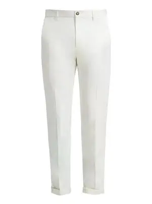 Peserico Cotton-gabardine Chino Trousers - Neutrals