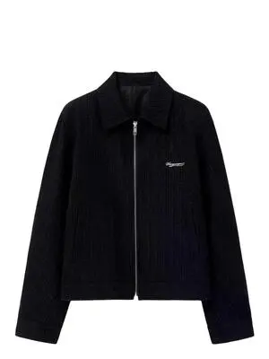 WOOYOUNGMI Zip-up Jacket With Logo Plaques - Black