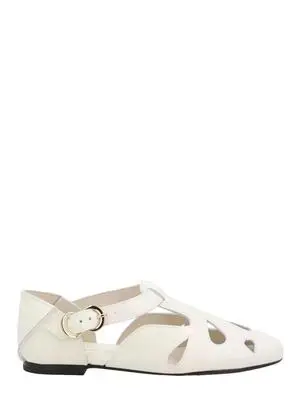 FRAU Cut-out Buckle-fastening Ballet Flats - Neutrals