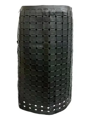 Bottega Veneta 2019 Intrecciato A-line Skirt - Green
