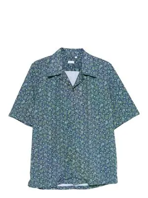 ORIAN Paisley-print Short-sleeve Shirt - Blue