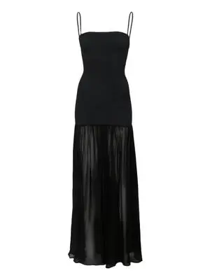 Hunza G Crinkled-finish Maxi Dress - Black