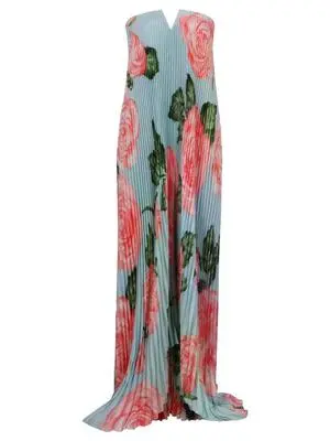 L'IDEE Floral-print Maxi Dress - Blue