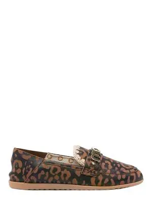 MOU Leopard-Print Loafers