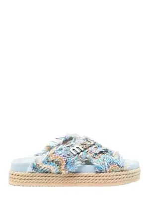 Mou Logo-plaque Sandals - Blue