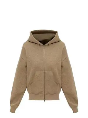 Fear Of God Logo-print Zip-fastening Hoodie - Neutrals