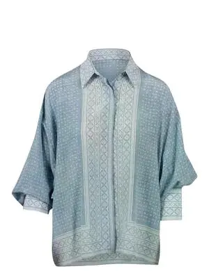 Ermanno Scervino Geometric-print Shirt - Blue