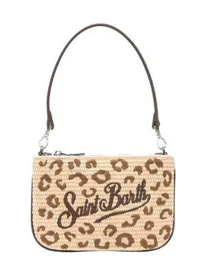 MC2 SAINT BARTH Mini Leopard Print Clutch Bag - Neutrals