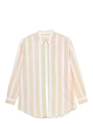 MC2 SAINT BARTH Striped Embroidered Logo Shirt - Neutrals
