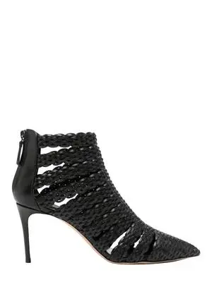 Casadei Julia Avenida Pointed-toe Ankle Boots - Black