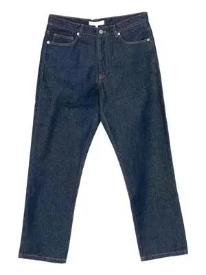 Maison Kitsuné Logo-patched Tapered Jeans - Blue