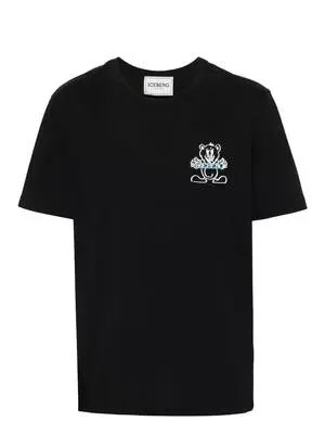 Iceberg Logo-print Cotton T-shirt - Black