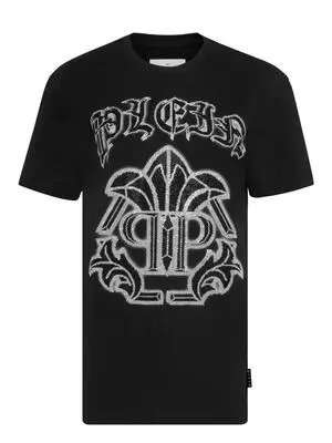 Philipp Plein Gothic Plein Cotton T-shirt - Black