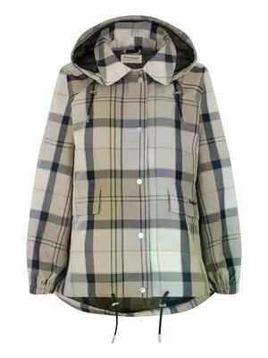 Barbour Check-pattern Hooded Coat - Neutrals
