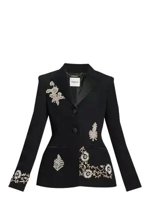 ERDEM ERDEM Embroidered Grain De Poudre Blazer