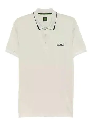BOSS Logo-print Polo Shirt - Neutrals