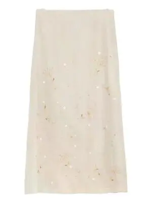 Lorena Antoniazzi Sequin-embellishment Midi Skirt - Neutrals