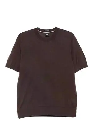 BOSS Short-sleeve Wool T-shirt - Brown